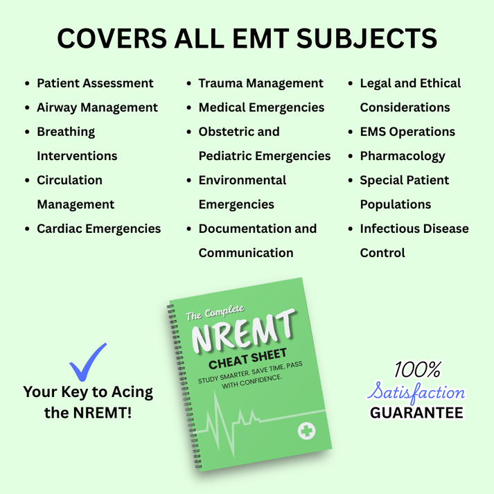 The Complete NREMT Cheat Sheet – EmtStudentNotes