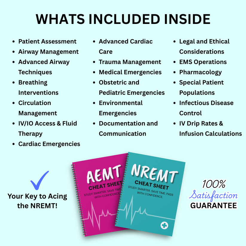 The Ultimate NREMT & AEMT Cheat Sheet – EmtStudentNotes